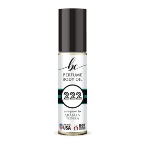 biocura bc perfume 222 inspired by arabian tonka for women & men replica fragrance body oil dupes alcohol-free sample travel size concentrated long lasting roll-on 0.3 fl oz/10ml