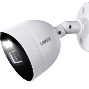 Lorex C884DA Indoor/Outdoor 4K Ultra HD Smart Deterrence CVI Wired Bullet Security Camera, Color Night Vision, Dual Warning LED Lights, Siren, Camera Only (M. ) (Renewed)