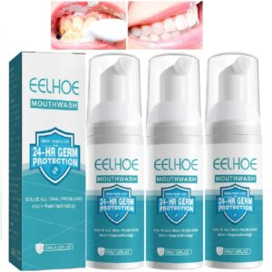 3pcs teeth mouthwash toothpaste foam,stain removal teeth whitening,oral care,fresh breath deep cleaning.