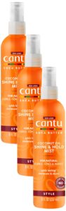 cantu shea butter coconut oil shine and hold mist, 8 fluid ounce (pack of 3)