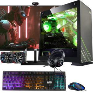 aurora max gaming tower pc- intel core i5 12th gen, rtx 2060s 8gb 256bits, 16gb rgb ram, 256gb nvme, 2tb hdd, 27 inch 165hz monitor, rgb keyboard mouse, headphone, liquid cooling, webcam, win 11