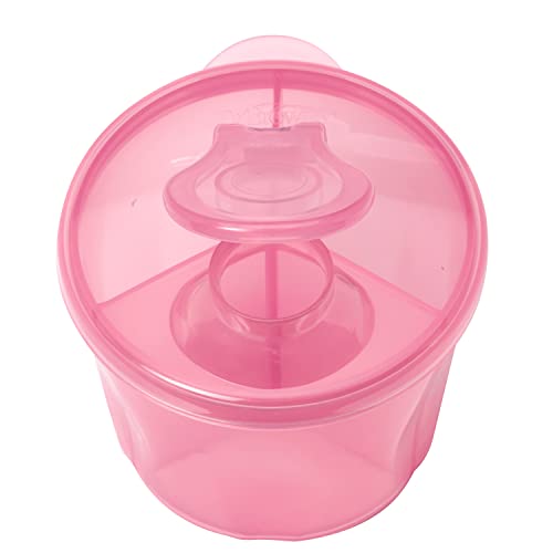 Dr. Brown's Baby Formula Dispenser with Snap-On Lid for On-The-Go Feedings,Milk Powder Dispenser for Traveling with Infant,Pink Pack of 2