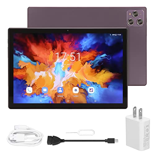 FOTABPYTI 4G Calling Tablet, 2.4G 5G WiFi Front 8MP Rear 20MP 10.1in Tablet 100-240V for Android 11 for Drawing (US Plug)