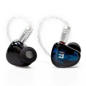 keephifi tri starriver in ear monitor earbuds,wired earbuds beryllium dynamic earphones+ metal titanium diaphragm, comfortable wearing ear pressure relief (blue,3.5mm)