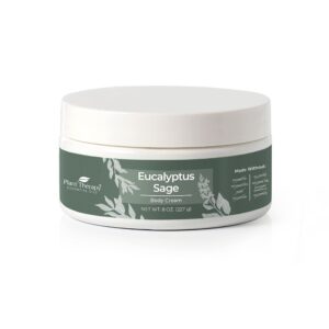 Plant Therapy Eucalyptus Sage Body Cream 8 oz Restore Softness & Ultra Hydration, Vitamins and Antioxidants to Soften, Smooth, and Firm Skin