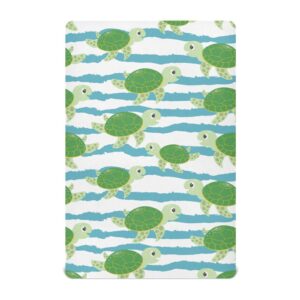 goodold cute sea turtle crib sheets for boys girls, 39x27 inch soft and breathable pack n play sheets, portable mini stretchy cribs sheets