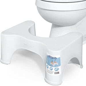 Squatty Potty The Original Bathroom Toilet Stool Height, White, 9 Inch (Pack of 2)