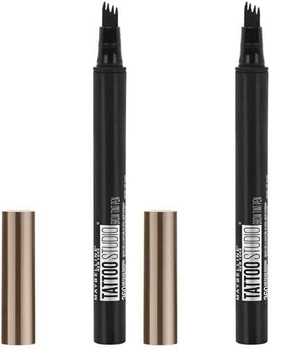 Maybelline New York TattooStudio Brow Tint Pen Makeup, 1 Count (Pack of 2)