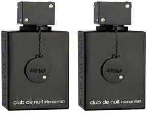 armaf club de nuit intense man eau de toilette, 3.6 ounce, woody spicy (pack of 2)