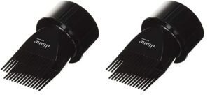 diane dryer pick attachment – blow dryer comb attachment, fits most dryers with 2” barrels – black – d27wn2 (pack of 2)