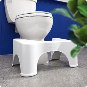 Squatty Potty The Original Bathroom Toilet Stool Height, White, 9 Inch (Pack of 2)