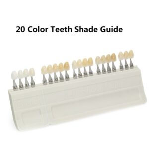 20 Color Dental Teeth Shade Guide Porcelain Material Board Denture Teeth Bleach Whitening