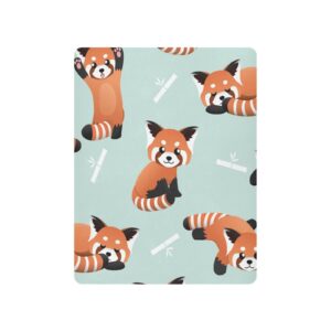 blueangle fitted crib sheets, soft breathable comfortable baby sheet set for boys girls, cute red panda crib sheets fits standard crib and toddler mattress（170）