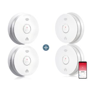 smoke detector carbon monoxide detector combo standalone model 2 packs & smoke detector carbon monoxide detector combo 2.4g wifi model 2 packs