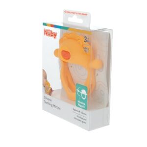 Nuby Silicone Wrist Teething Mitten - Teether Ring - 3+ Months - Lion