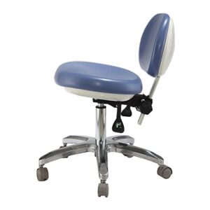 HYDTGZ Adjustable Dental Doctor's Chair Dentist Stools PU Leather with Backrest Seat Dentist Chair for Clinic, Dental, Shop, Lab Chair,Green