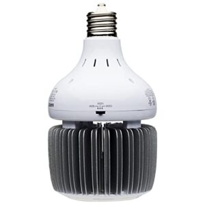 satco s33115 hi-pro led high bay wattage-selectable hid replacement light, white, 80w/100w/130w