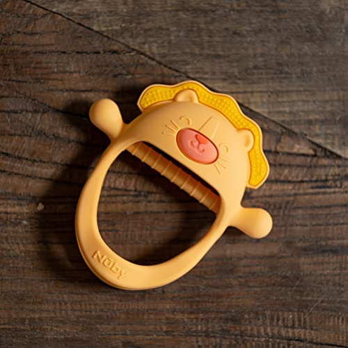 Nuby Silicone Wrist Teething Mitten - Teether Ring - 3+ Months - Lion