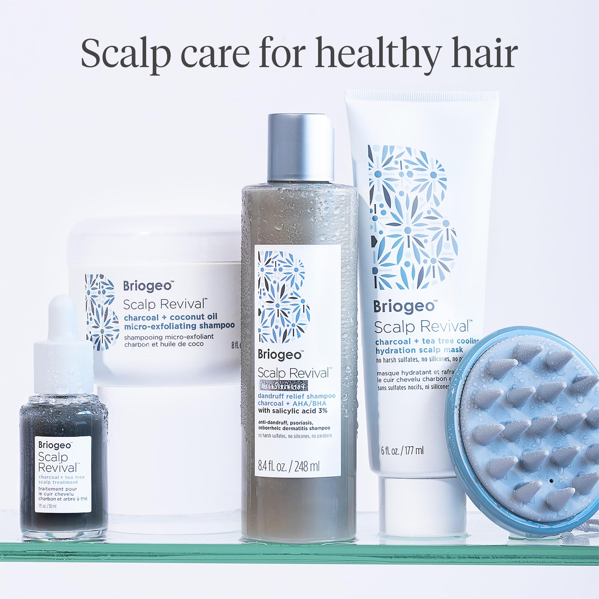 Briogeo Scalp Revival Micro-Exfoliating Shampoo and Charcoal + Tea Tree Scalp Treatment, Vegan, Phalate & Paraben-Free