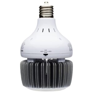 satco s33113 hi-pro led high bay wattage-selectable hid replacement light, white, 60w/80w/100w