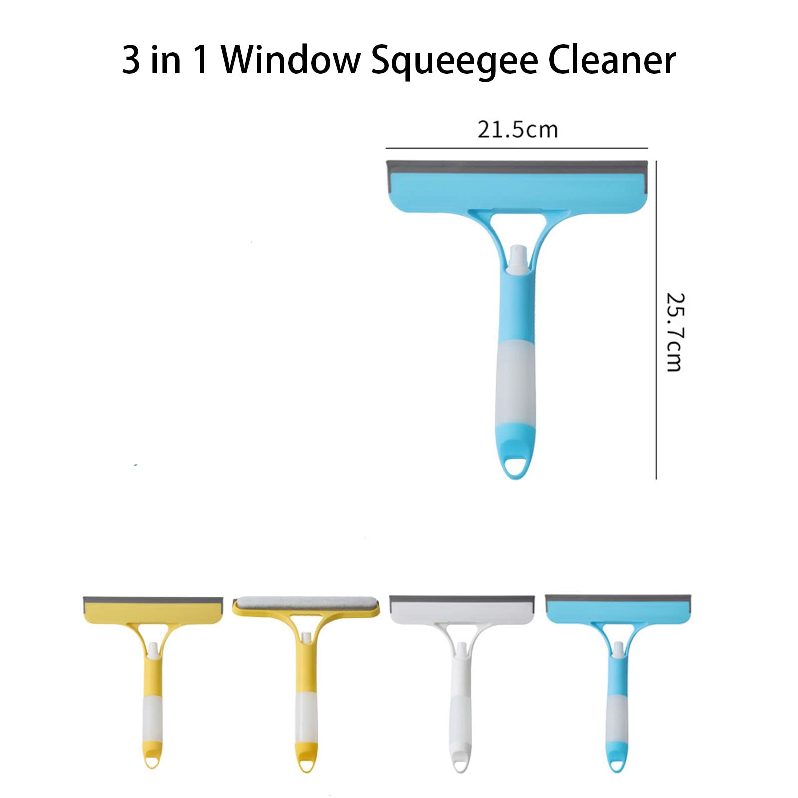 3 in 1 Window Cleaning Tool, 2023 New Double Sided Water Spray Squeegee, Household Window Cleaning Tool Quick Cleaning, All-Purpose Squeegee with Spray for Car Indoor Outdoor High Windows (3PC)