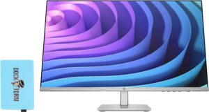 hp 27 inch 1080p computer monitor in silver and black, 27" full hd (1920 x 1080) 75hz anti-glare ips display with amd freesync, 2 hdmi, 1 vga, highly accurate color (2024 model) with docztorm dock