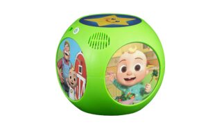 ekids cocomelon musical toy for toddlers, tumble tunes toy includes six built-in nursery rhymes, for fans of cocomelon toys and gifts for boys and girls