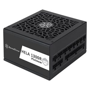 silverstone technology hela 1300r platinum atx 3.0 / pcie gen 5 1300w fully modular power supply with compact dimensions, sst-ha1300r-pm