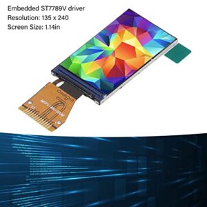 YYQTGG Display Module, 1.14in ST7789V Driver IPS Display Module SPI Interface for Controller Board