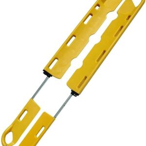 LENFUN Folding Scoop Stretcher, Patient Transfer Plastic Foldable Aluminum Alloy Scoop Stretcher,Ambulance Stretcher Gurney, Patient Transport Rescue Aluminum Alloy Folding