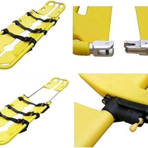 LENFUN Folding Scoop Stretcher, Patient Transfer Plastic Foldable Aluminum Alloy Scoop Stretcher,Ambulance Stretcher Gurney, Patient Transport Rescue Aluminum Alloy Folding