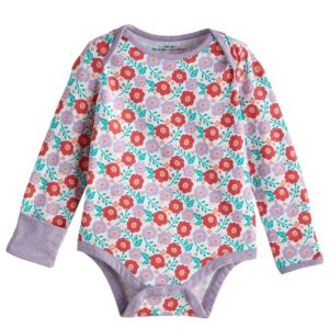 Coolibar UPF 50+ Baby LumaLeo Bodysuit - Sun Protective (12-18 Months- White Blushing Blooms)