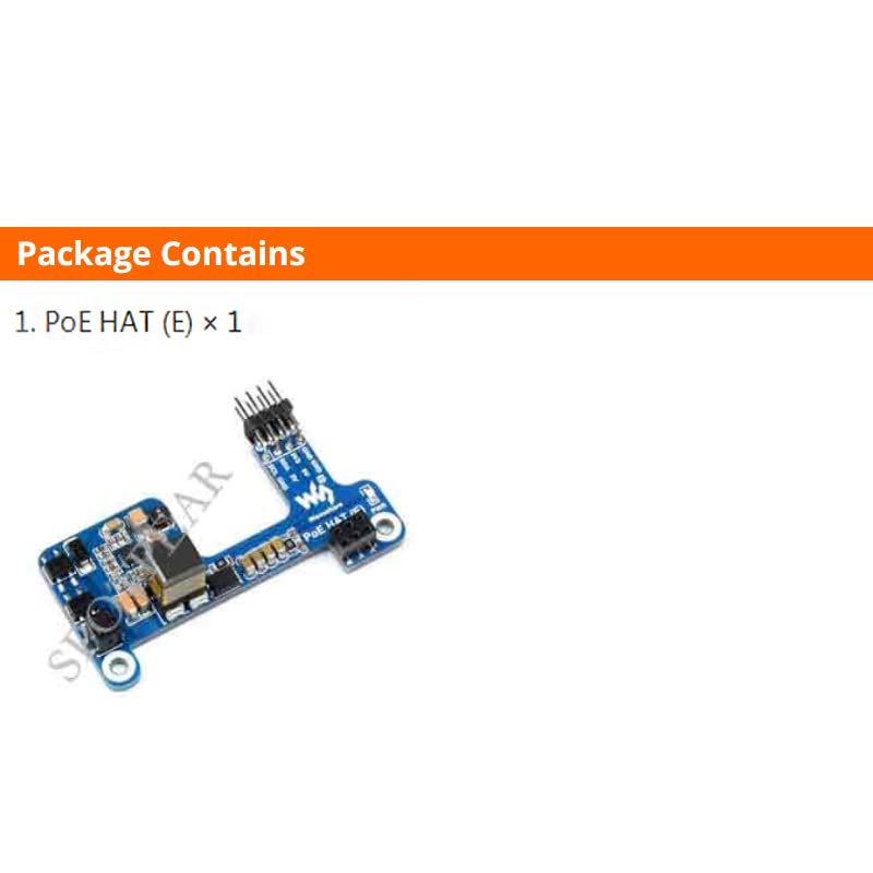 PoE HAT Power Over Ethernet 802.3af-Compliant for Raspberry Pi