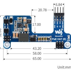 PoE HAT Power Over Ethernet 802.3af-Compliant for Raspberry Pi