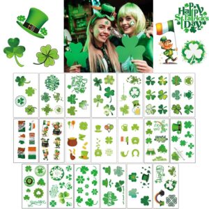 st. patrick's day temporary tattoos,face body shamrock accessories tattoos stickers for saint patrick's day party favor decoration(style one)