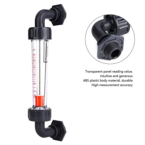 Waterflow Meter, 1/2in Male Thread Liquid Flow Measuring Tool Easy Reading High Accuracy for Various Liquid Media