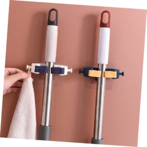 Cabilock 2pcs Mop Broom Holder Wall Mounted Mop Hanger Wall Mounted Mop Holder Broom Organizer