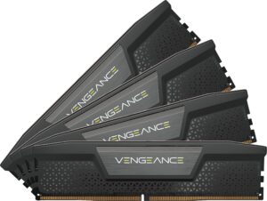 corsair vengeance ddr5 ram 64gb (4x16gb) 6600mhz cl32 intel xmp icue compatible computer memory - black (cmk64gx5m4b6600c32)