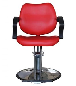 funnylife red round base hydraulic pump styling chair barber chair salon beauty equipment