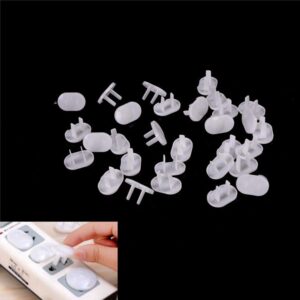 lilyrin 50pcs anti electric shock plugs protector cover cap power socket electrical outlet baby children safety two holes