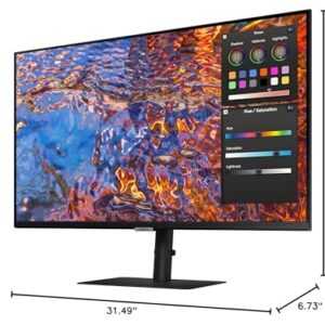 SAMSUNG ViewFinity S8 Series 32-Inch 4K UHD High Resolution Monitor, IPS Panel, 60Hz, Thunderbolt 4, HDR 10+, Built-in Speakers, Height Adjustable Stand (LS32B804PXNXGO),Black