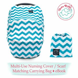 Multi-use Nursing Cover Privacy Breastfeeding Scarf - Baby Car Seat Covers, Infant Stroller Cover, Carseat Canopy, Shopping Cart, High Chair Cover for Girls and Boys