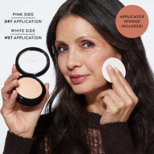 LAURA GELLER NEW YORK Baked Double Take Powder Foundation - Medium - Buildable Medium to Full Coverage - Matte Finish