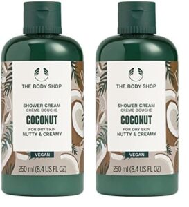 the body shop coconut shower cream, paraben-free body wash, 8.4 fl. oz. (pack of 2)