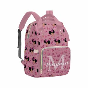 artsadd personalized name large capacity diaper bags, peekaboo princess heart glitter daypack custom name backpack casual daypack bag nappy bag gifts for daughter granddaughter