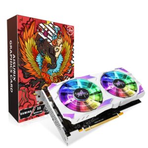 aisurix rx 580 graphics card, 2048sp, real 8gb, gddr5, 256 bit, pc gaming video card, 2xdp, hdmi, pci express 3.0 with freeze fans ，graphics card for gaming pc