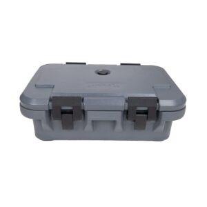 jiwins insulated food pan carrier, top loader pan carrier, stackable, for restaurant canteen, gray, suitable for 4" deep pans