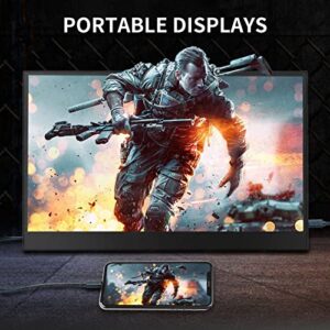 13.3'' Professional Portable Monitor (1920X1080) FHD, Portable Travel Monitor for Laptop USB-C HDMI Gaming Ultra-Slim Display w/Speaker, External Monitor for Laptop PC Phone PS5 Switch 13 US Plug