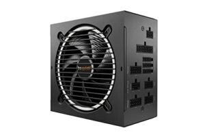 pure power 12 m 850w atx 3.1, 80 plus® gold modular power supply for pcie 5.0 gpus and gpus with 6+2 pin connectors | 12vhpwr cable included, silent 120mm be quiet! fan | bn505