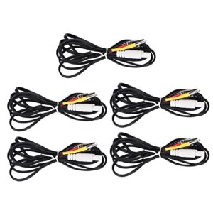 clip electrode wire, portable flexible 5pcs black tens electrode wire for men women for travel